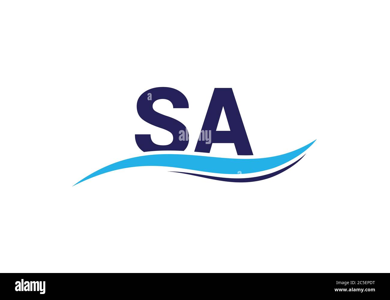 Initial Monogram Letter S A Logo Design Vector Template. S A Letter ...