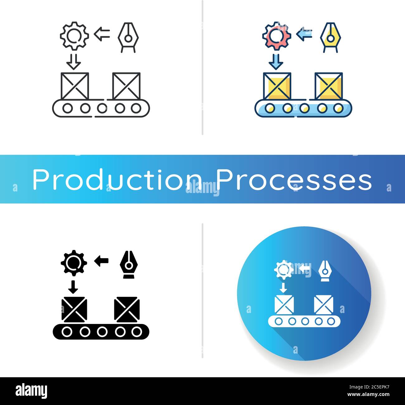 Continuous flow Stock Vector Images - Alamy