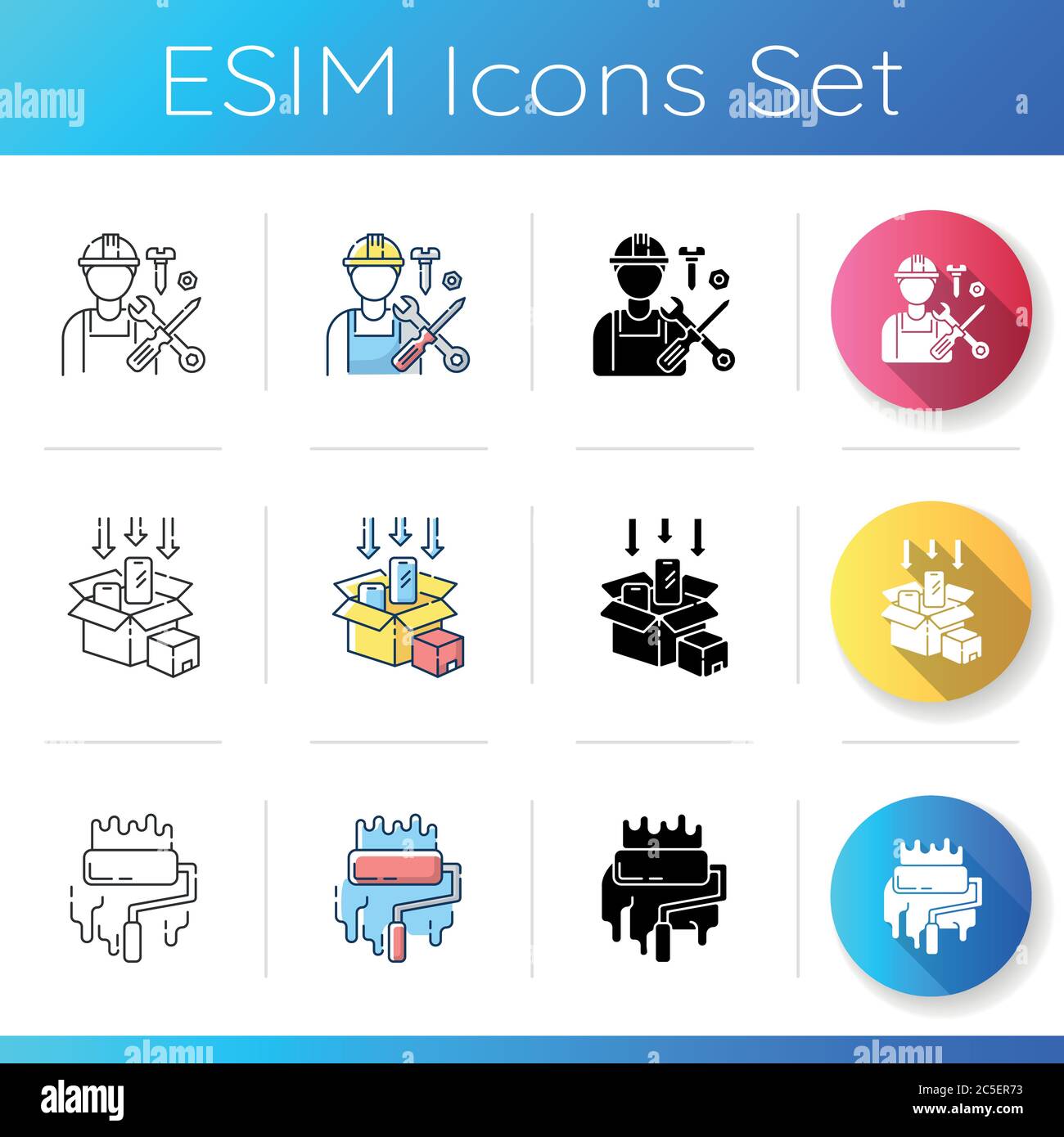 Industrial painting process Stock Vector Images - Alamy