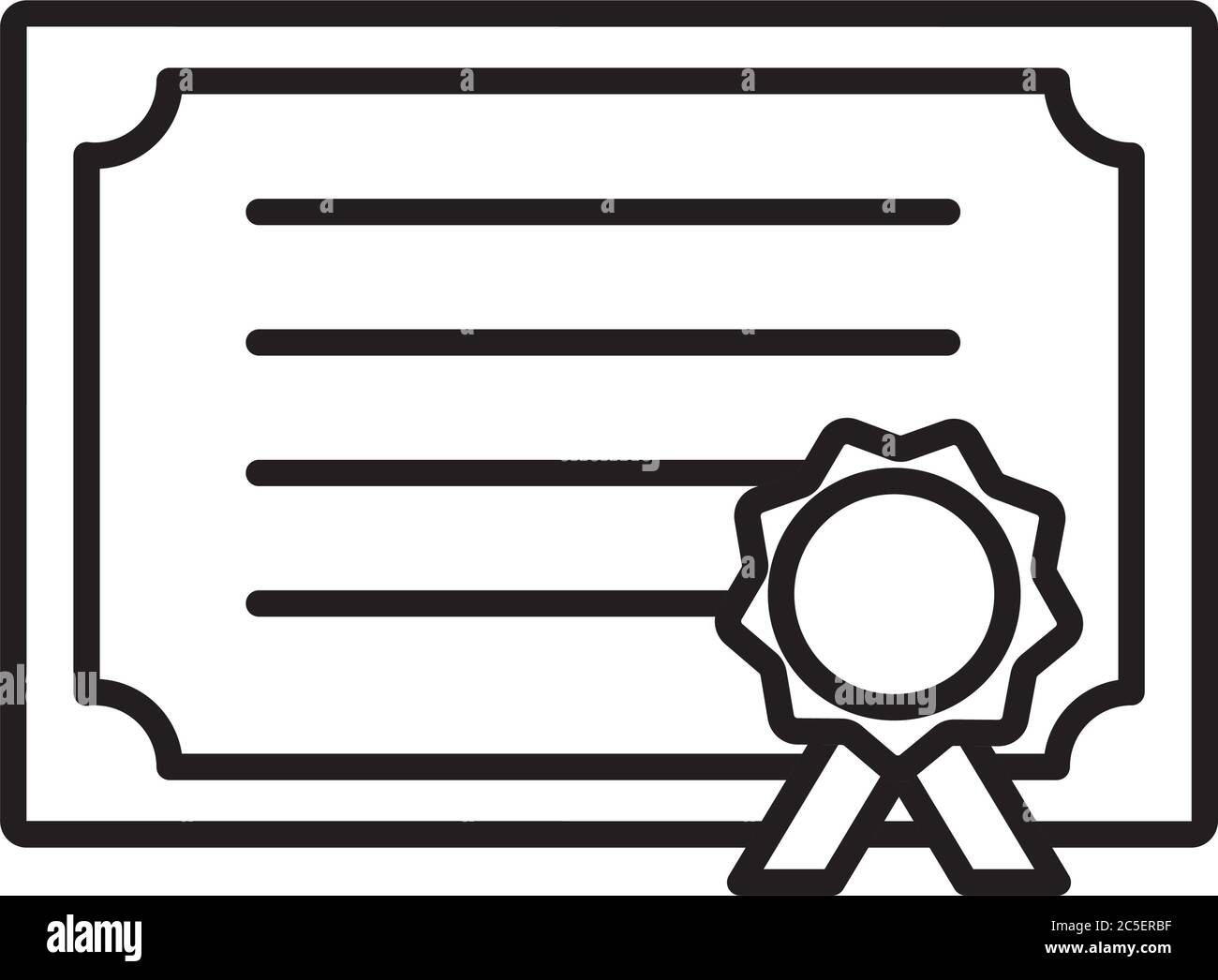 School diploma line style icon design, education class lesson knowledge ...