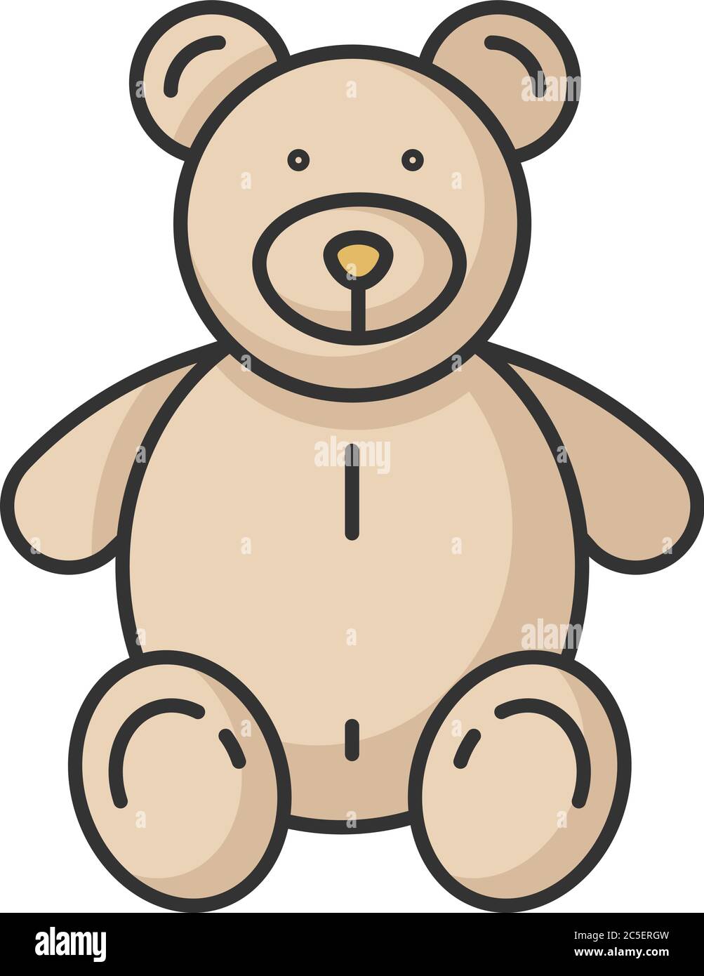 Stuffed bear RGB color icon Stock Vector Image & Art - Alamy