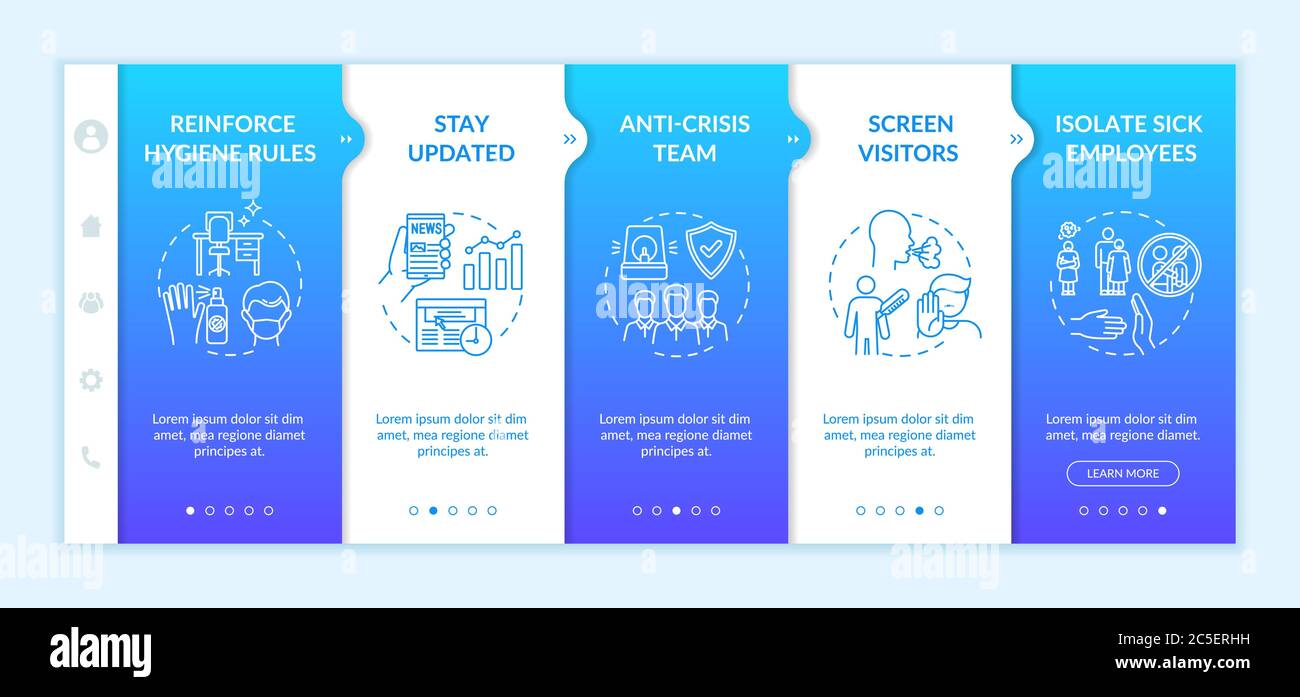 Safety In Workplace Onboarding Vector Template Stock Vector Image And Art Alamy