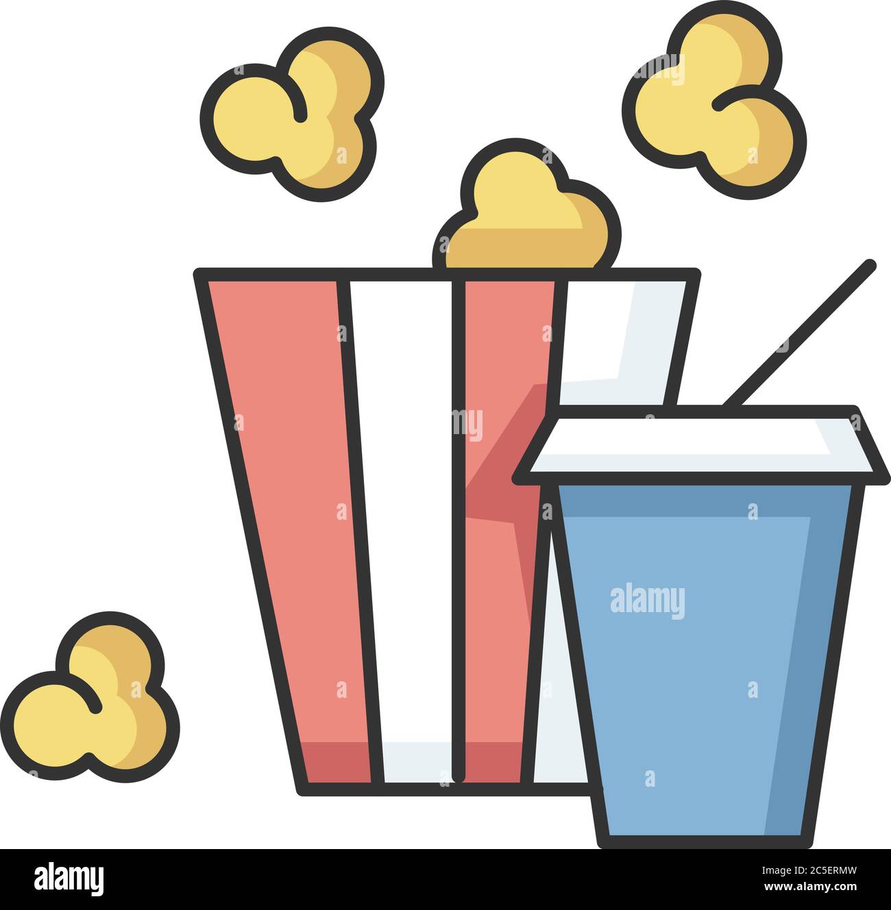 Cinema food RGB color icon Stock Vector Image & Art - Alamy