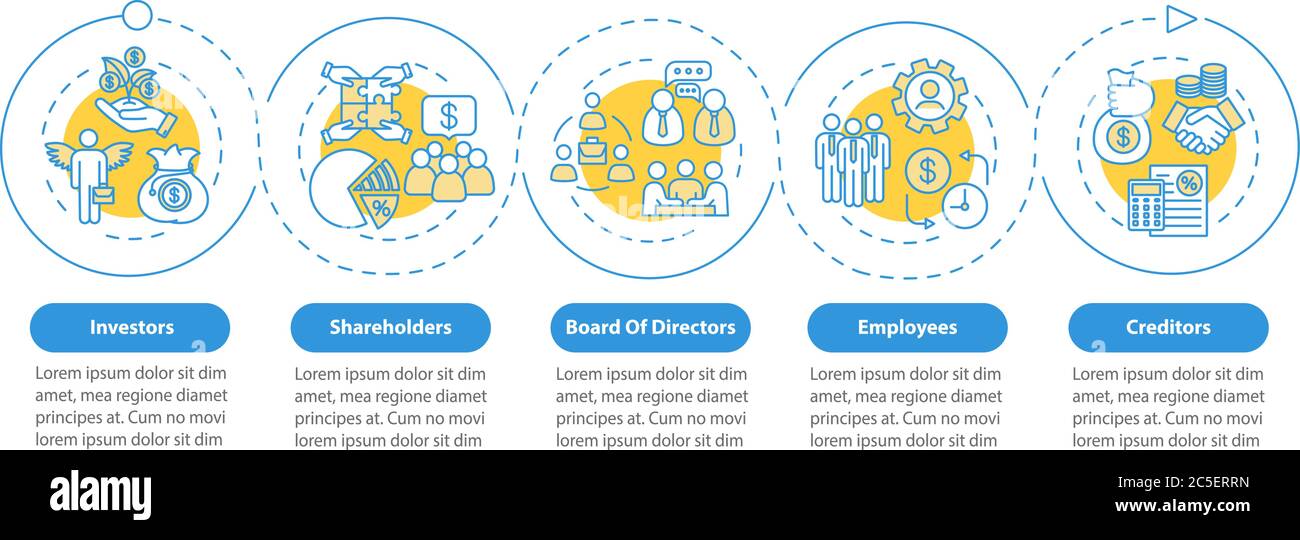 People involved in corporation vector infographic template Stock Vector ...