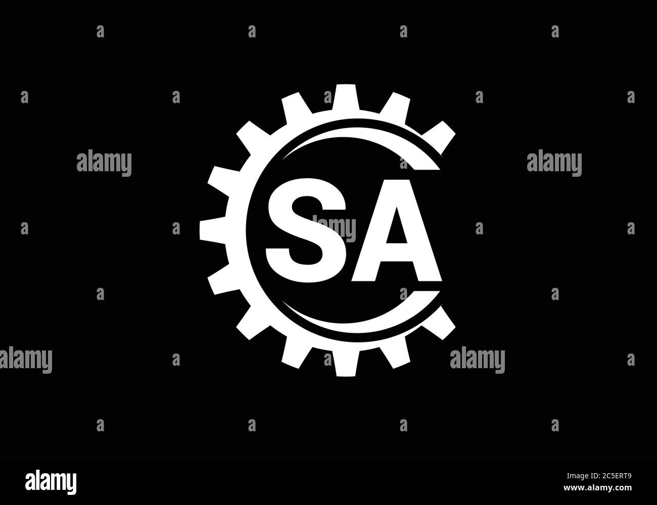 Initial Monogram Letter S A Logo Design Vector Template. S A Letter ...
