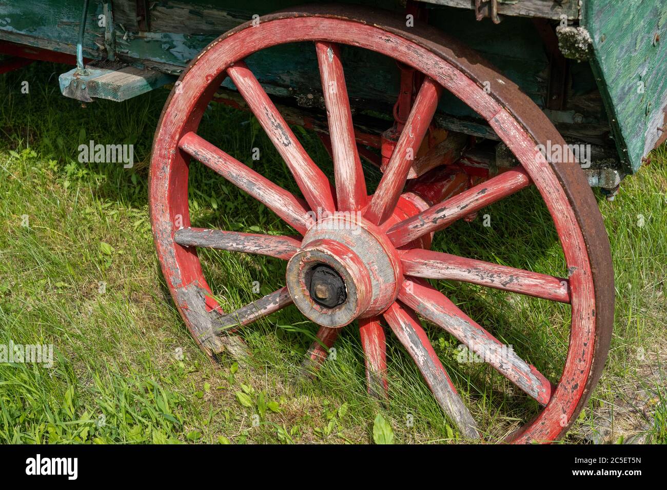 Old-fashioned wagon at Chena Hot Springs Resort in Fairbanks, Alaska ...