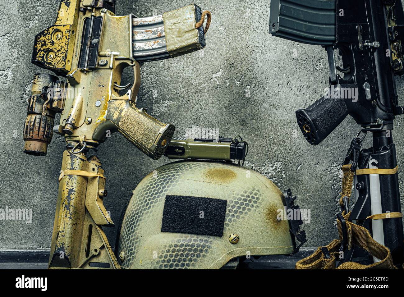 Modern weapon series. US Army assault rifle, close up Stock Photo - Alamy