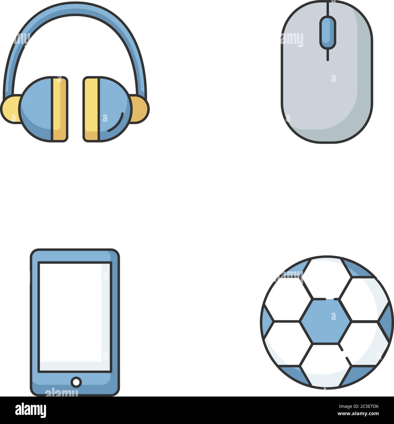 Entertainment RGB color icons set Stock Vector Image & Art - Alamy