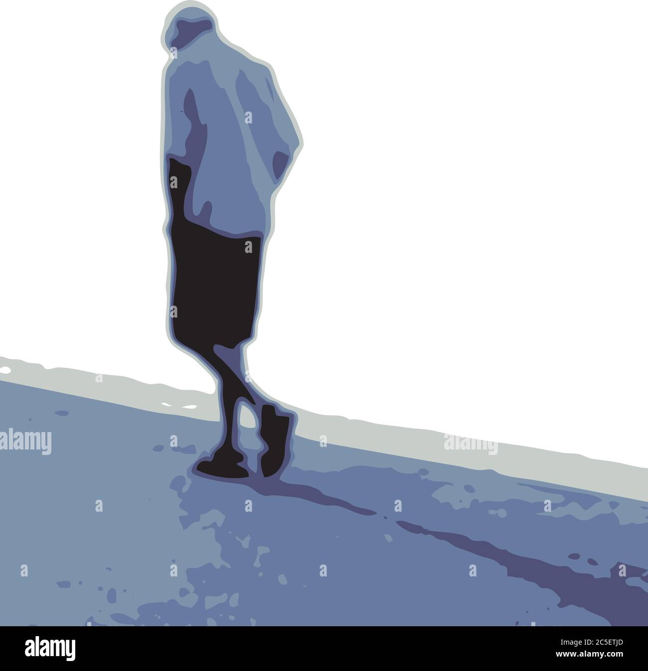 Man who walks alone Stock Vector Image & Art - Alamy