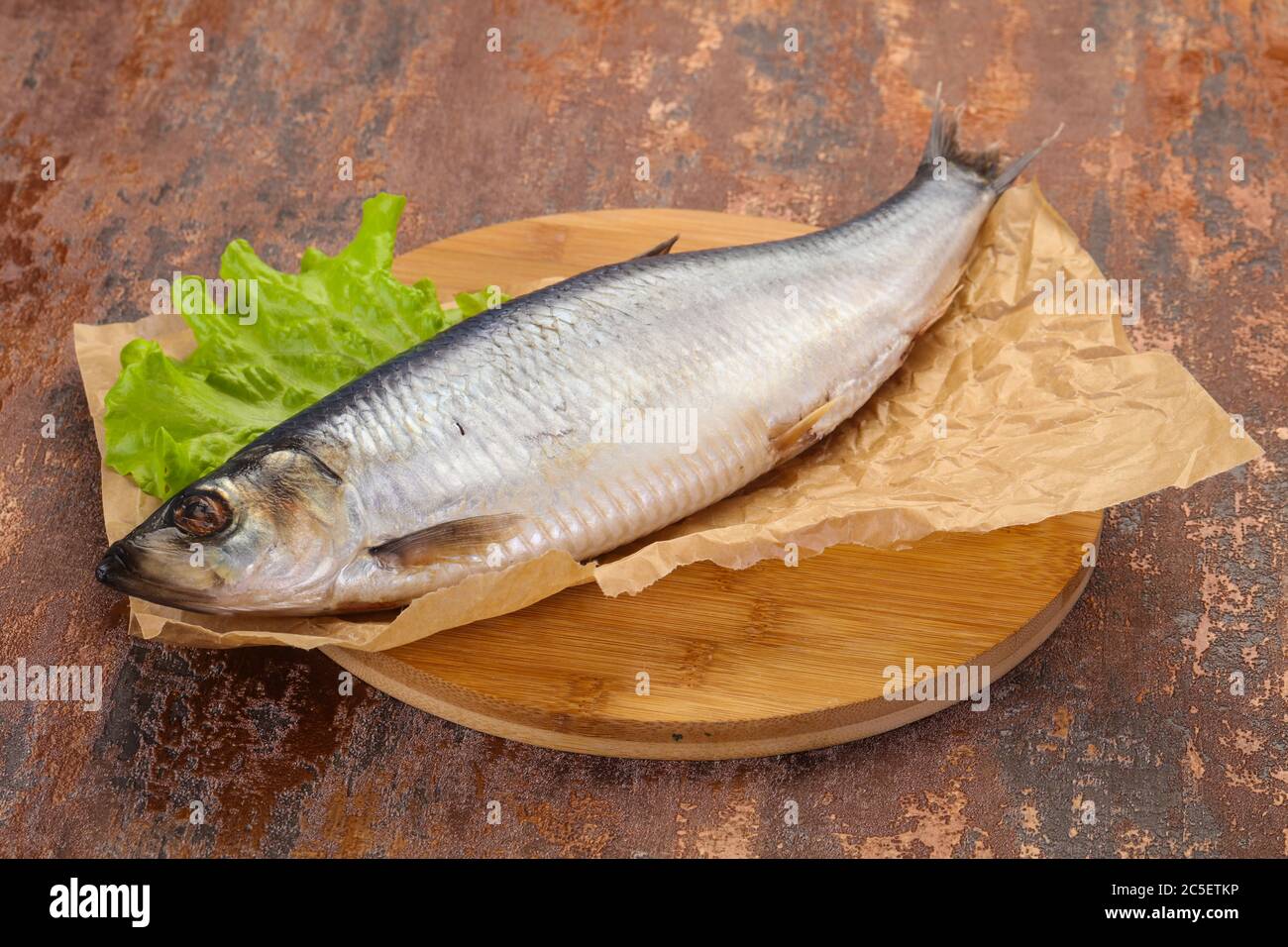 Salted herring fish ready for eat Stock Photo - Alamy