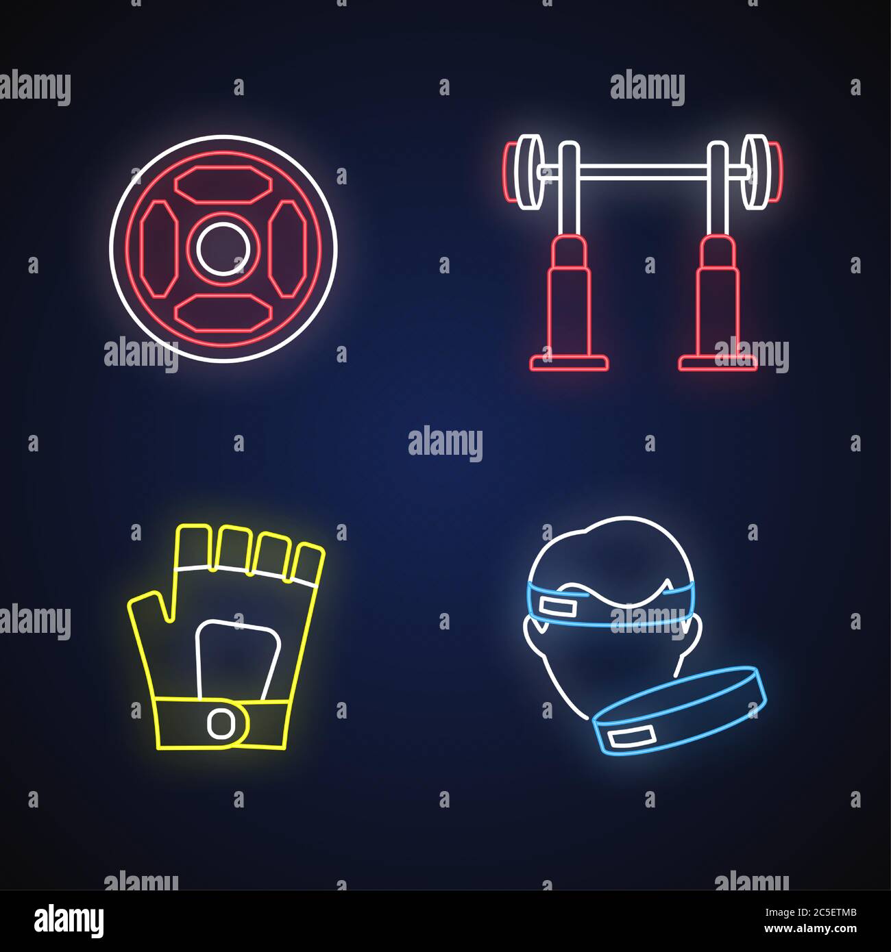 Gym neon sign Stock Vector Images - Alamy