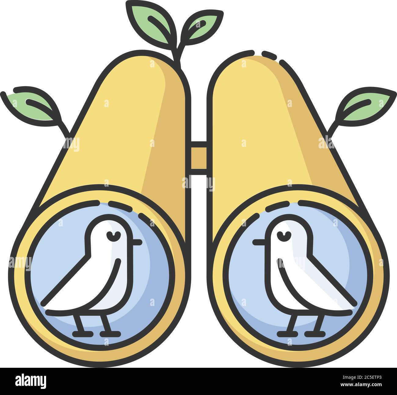 Birdwatching RGB color icon Stock Vector Image & Art - Alamy