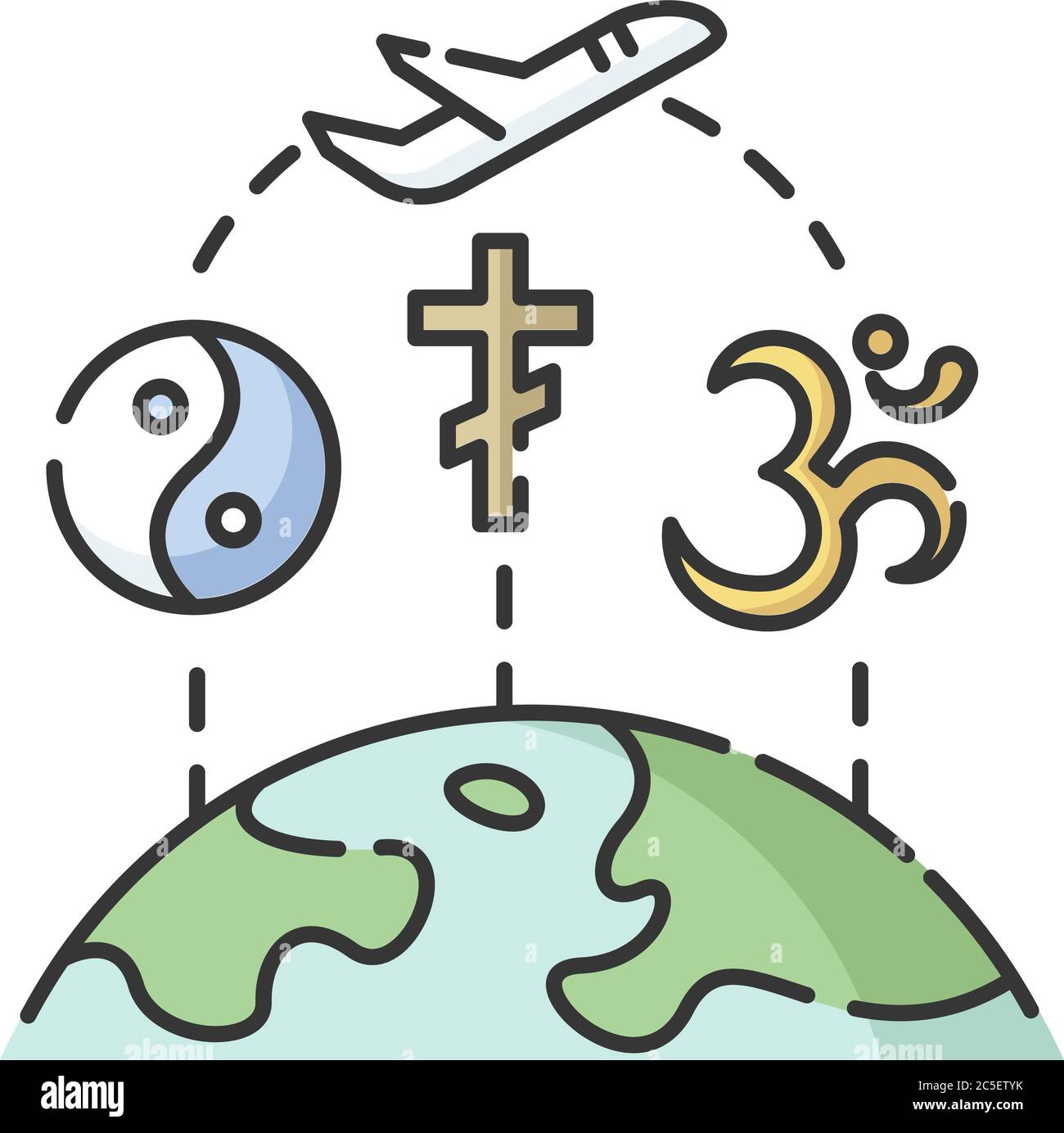 Religious tourism RGB color icon Stock Vector Image & Art - Alamy