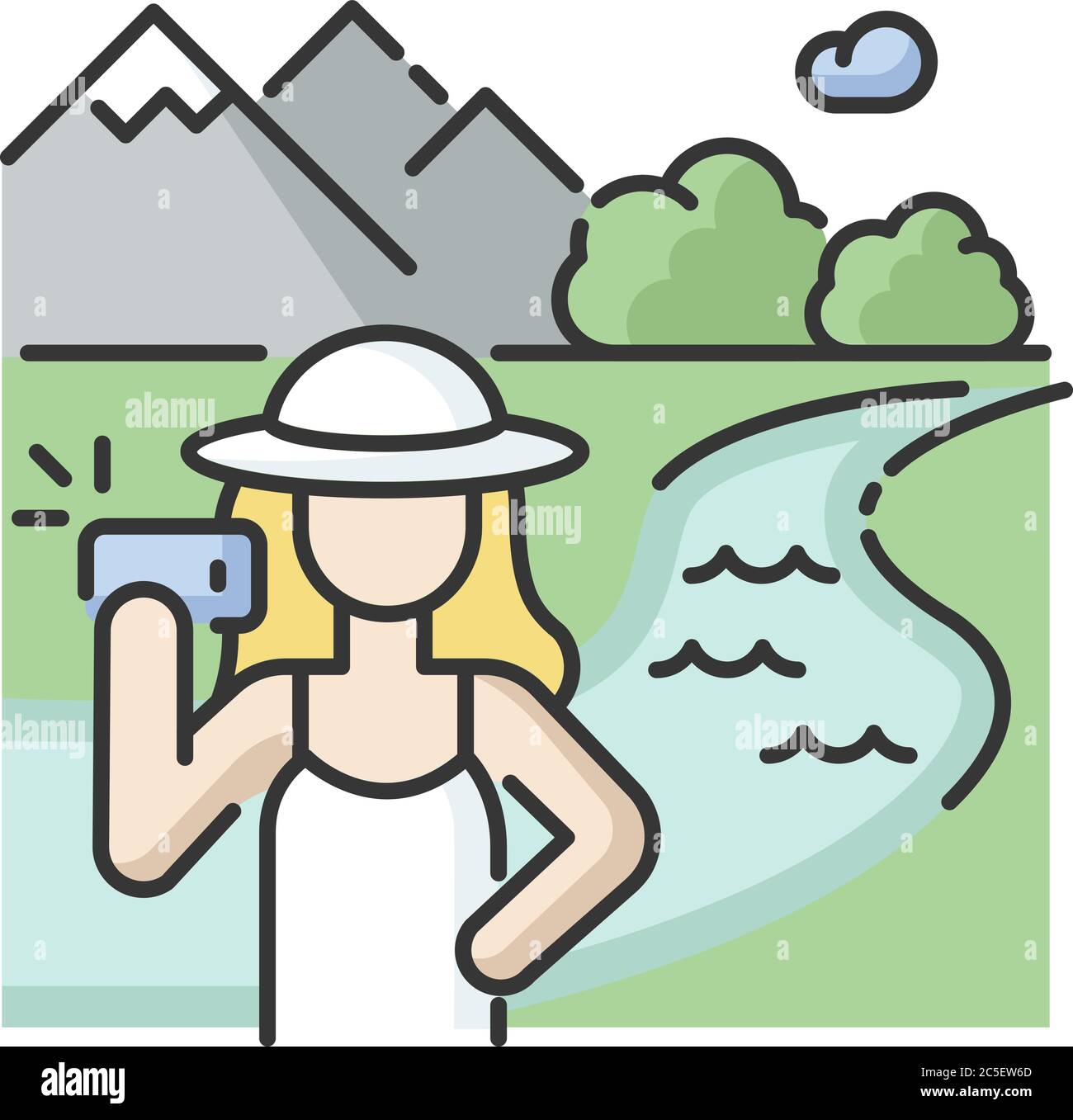 Insta tourism RGB color icon Stock Vector Image & Art - Alamy