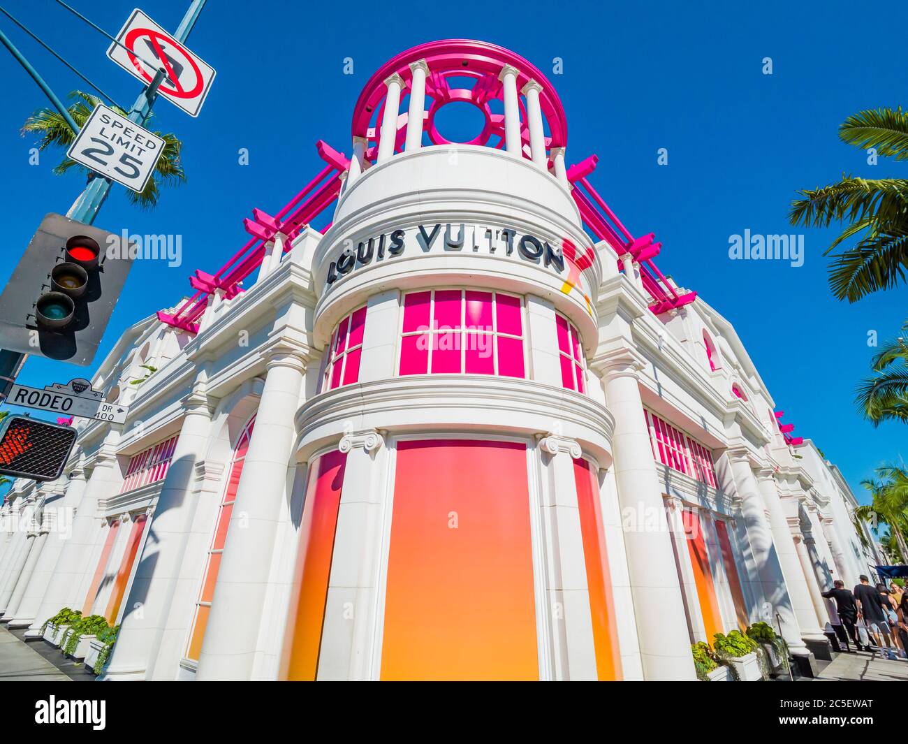 Los Angeles, California, View of Rodeo Drive during sunny day in ...