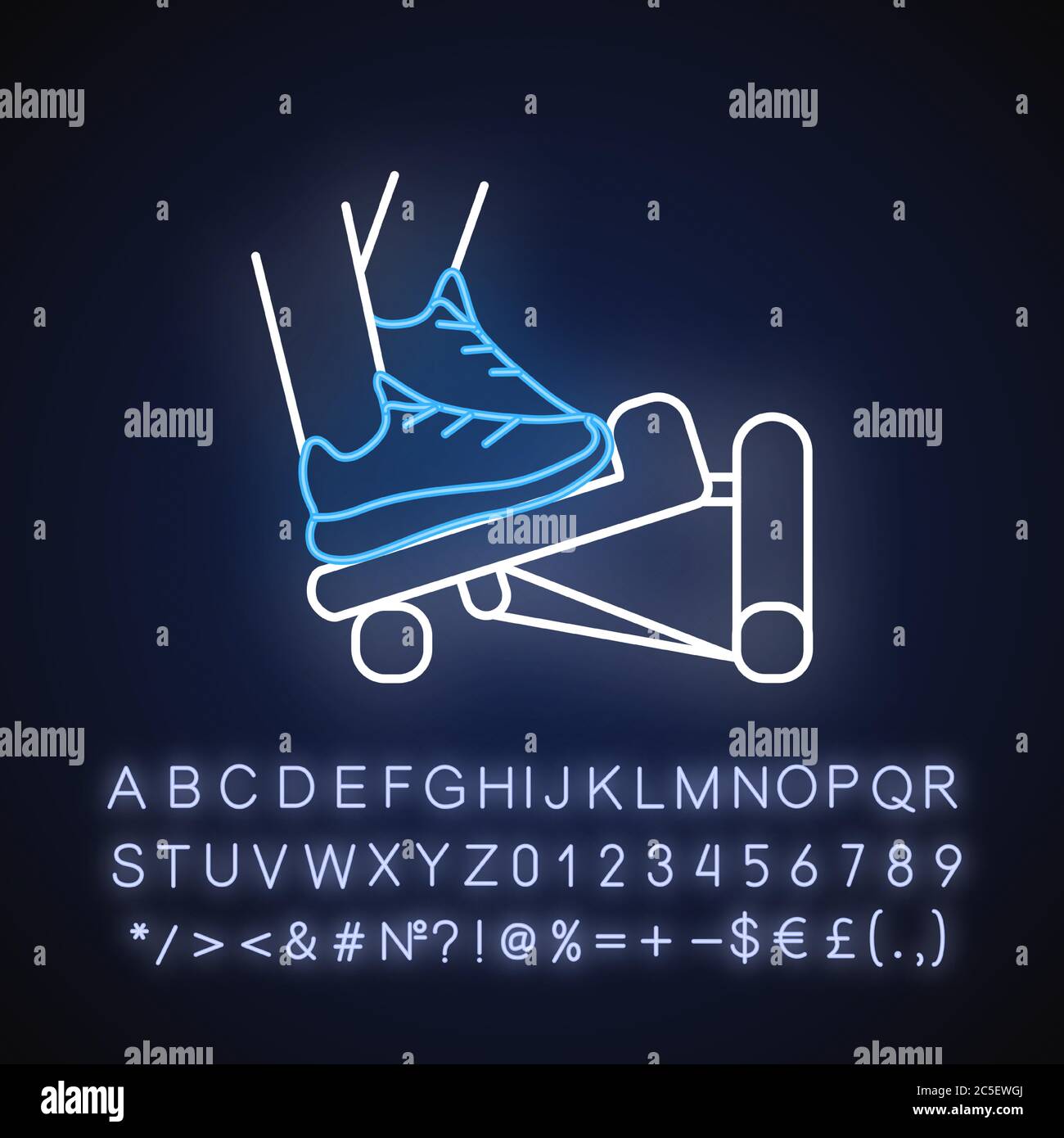 Stepper neon light icon Stock Vector Image & Art - Alamy