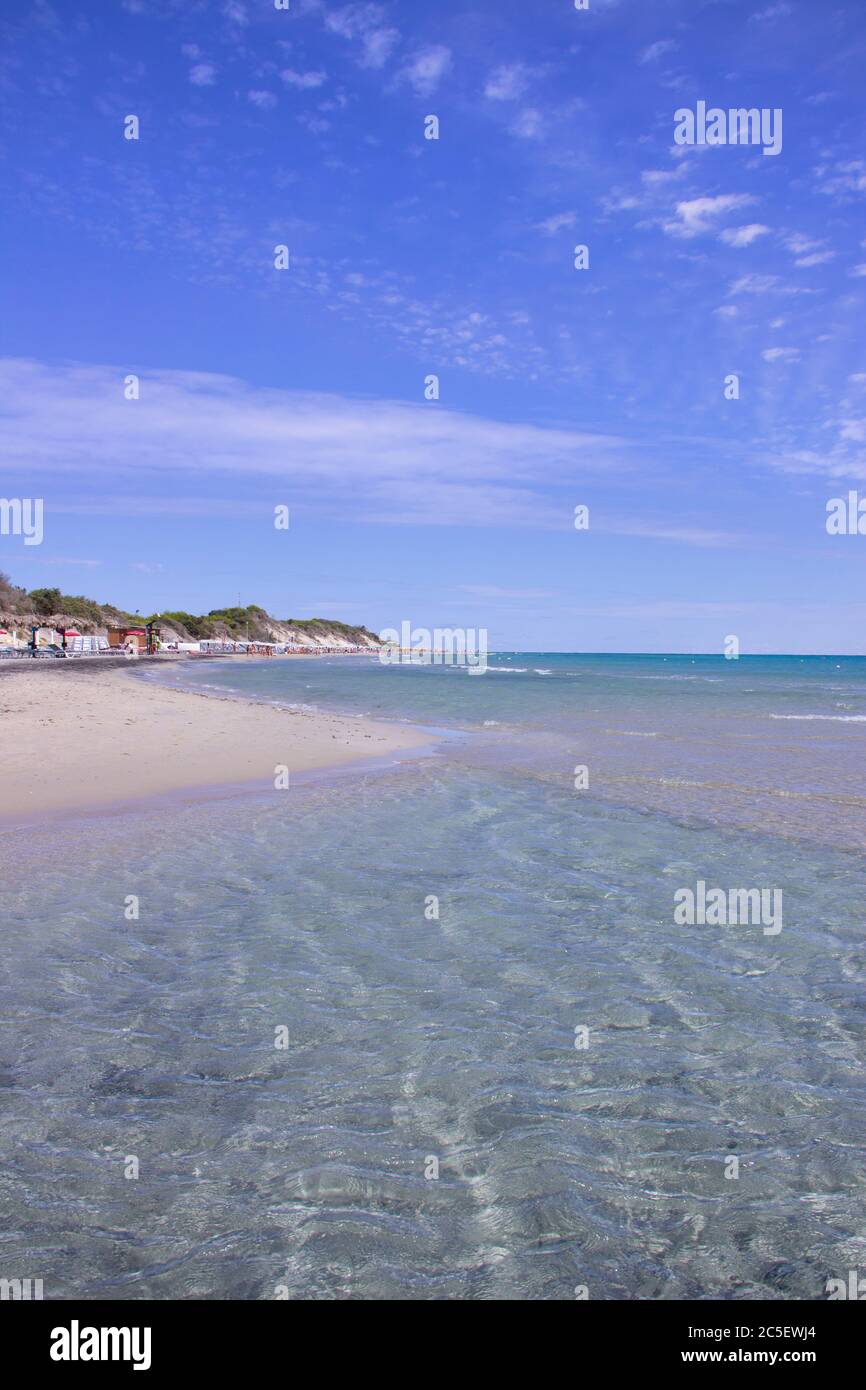 Alimini Beach: crystalline sea of Apulia, Italy Stock Photo - Alamy