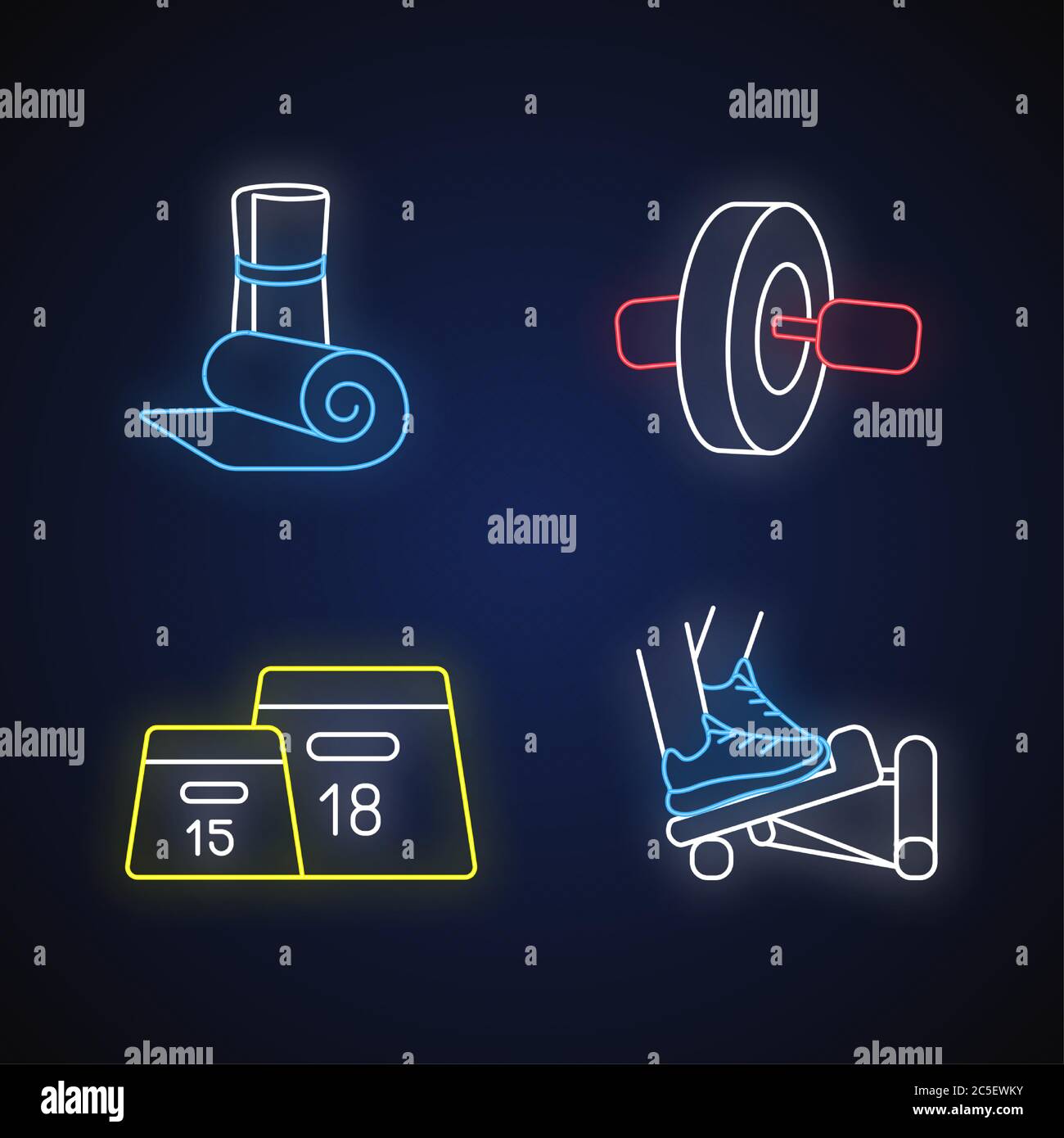 Home exercise equipment Stock Vector Images - Alamy