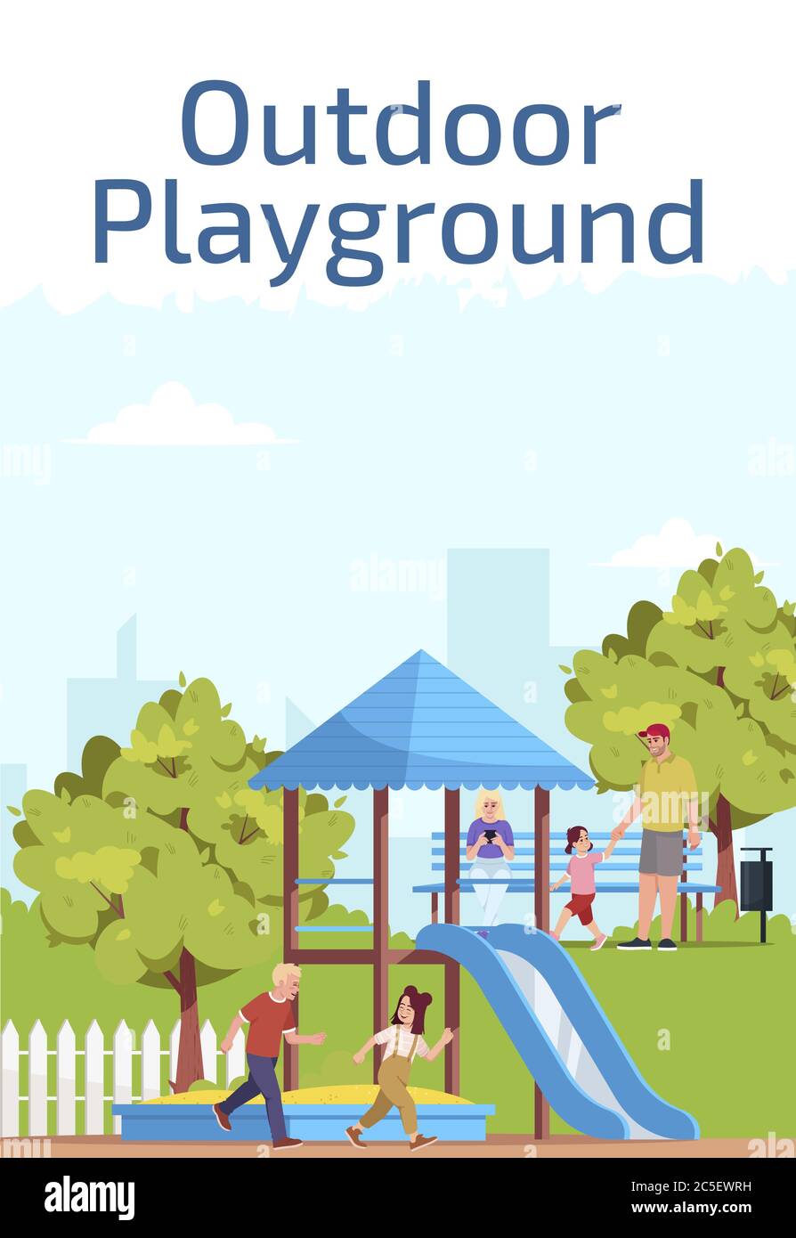 Outdoor playground poster template Stock Vector Image & Art - Alamy