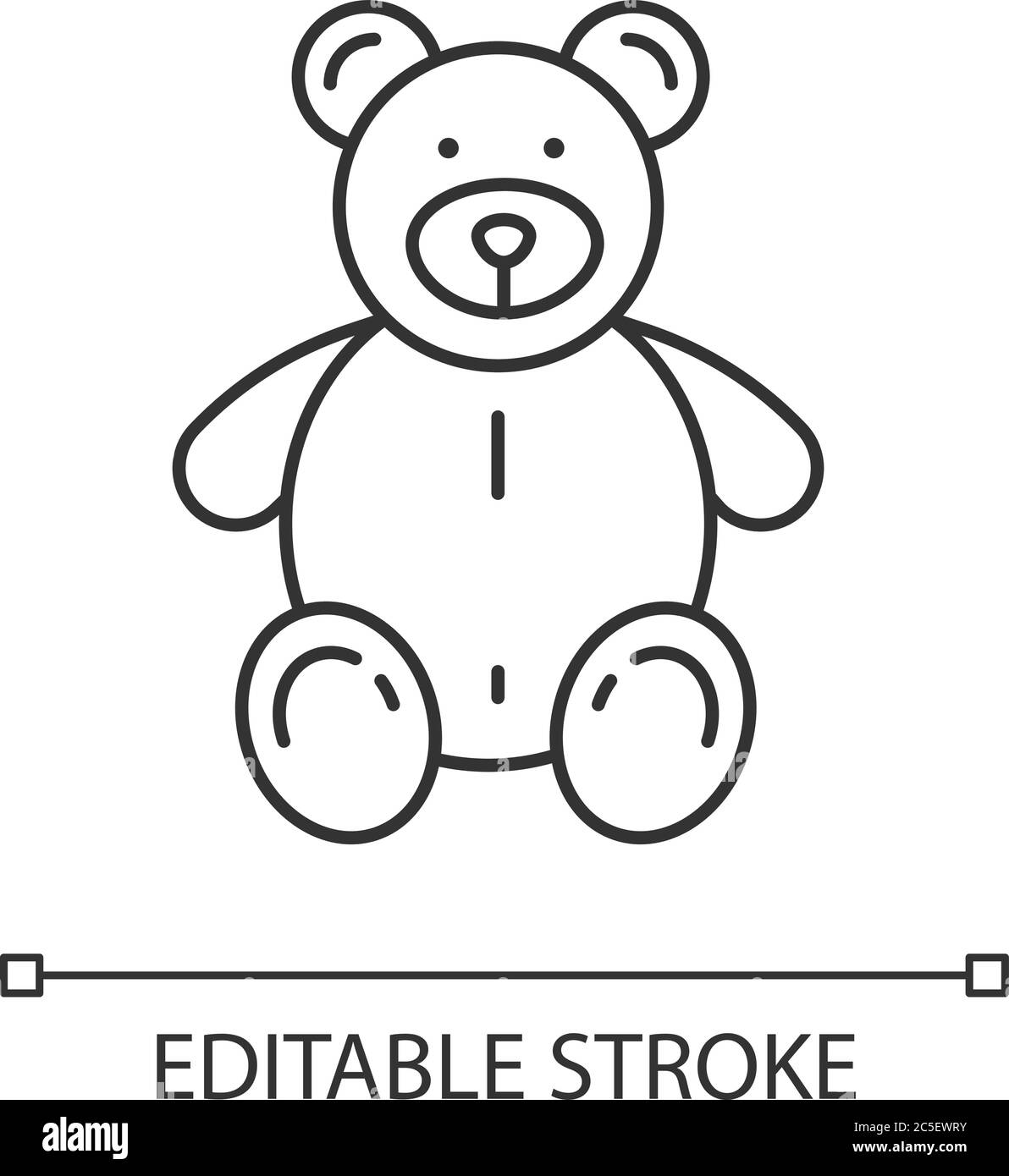 Stuffed bear linear icon Stock Vector Image & Art - Alamy