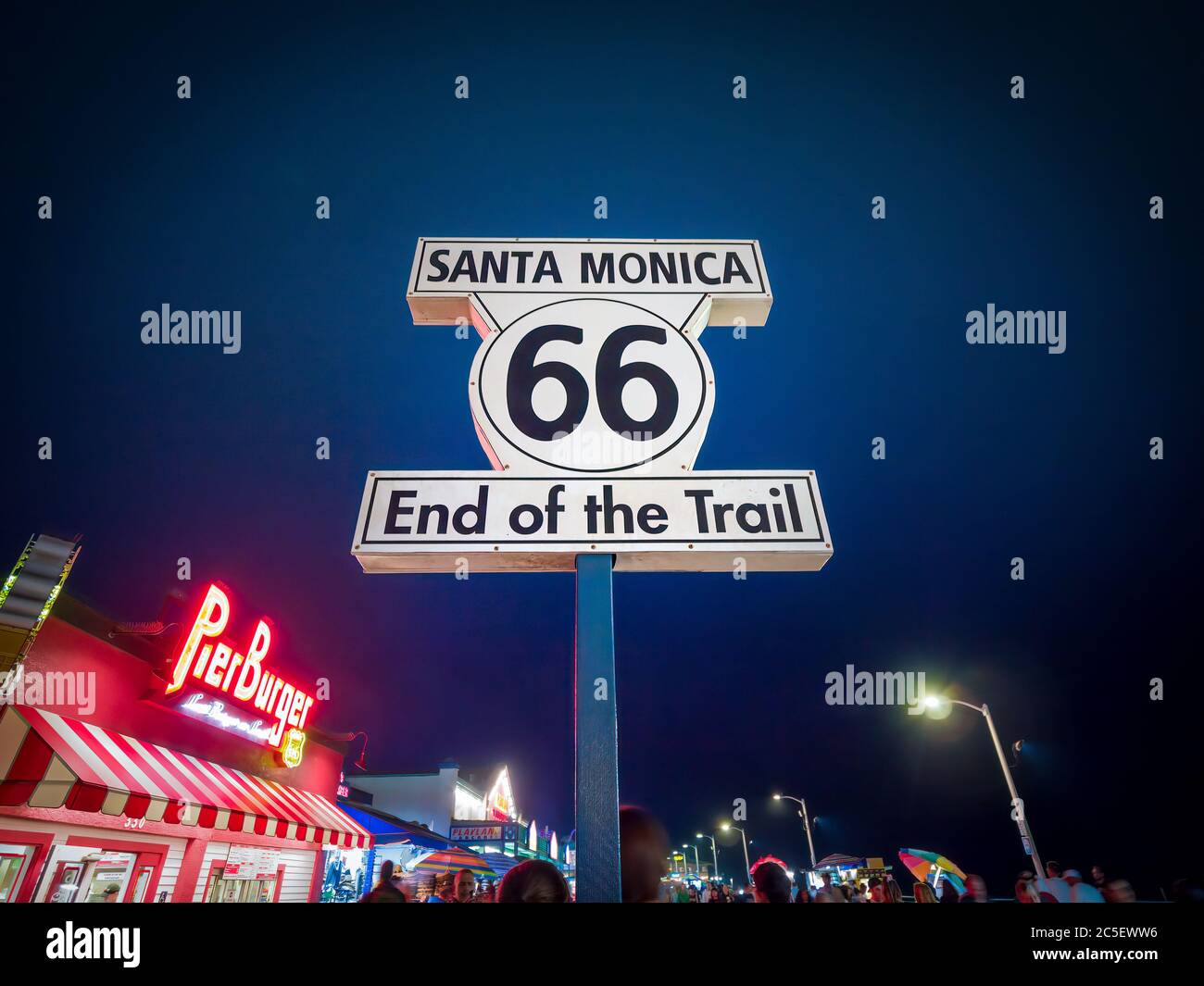Santa monica pier pacific park sign hi-res stock photography and images ...
