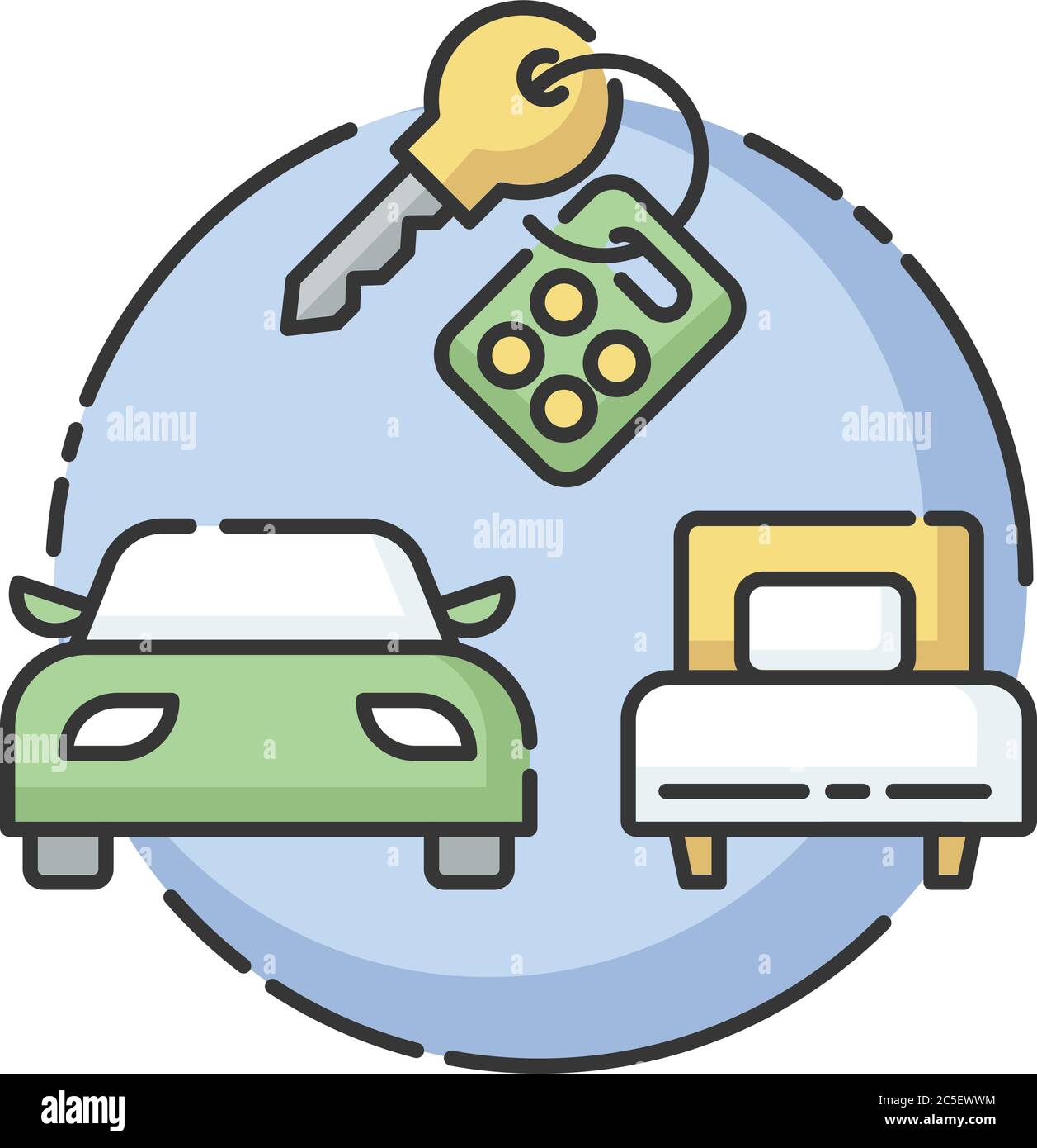 Package tour RGB color icon Stock Vector Image & Art - Alamy