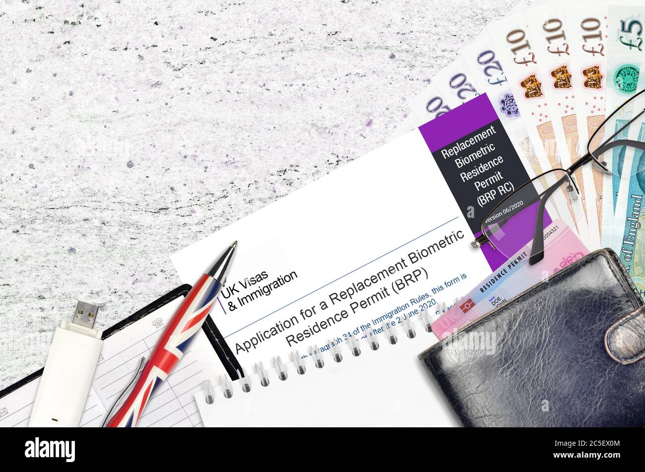 English form BRP RC Application for a replacement biometric residence ...