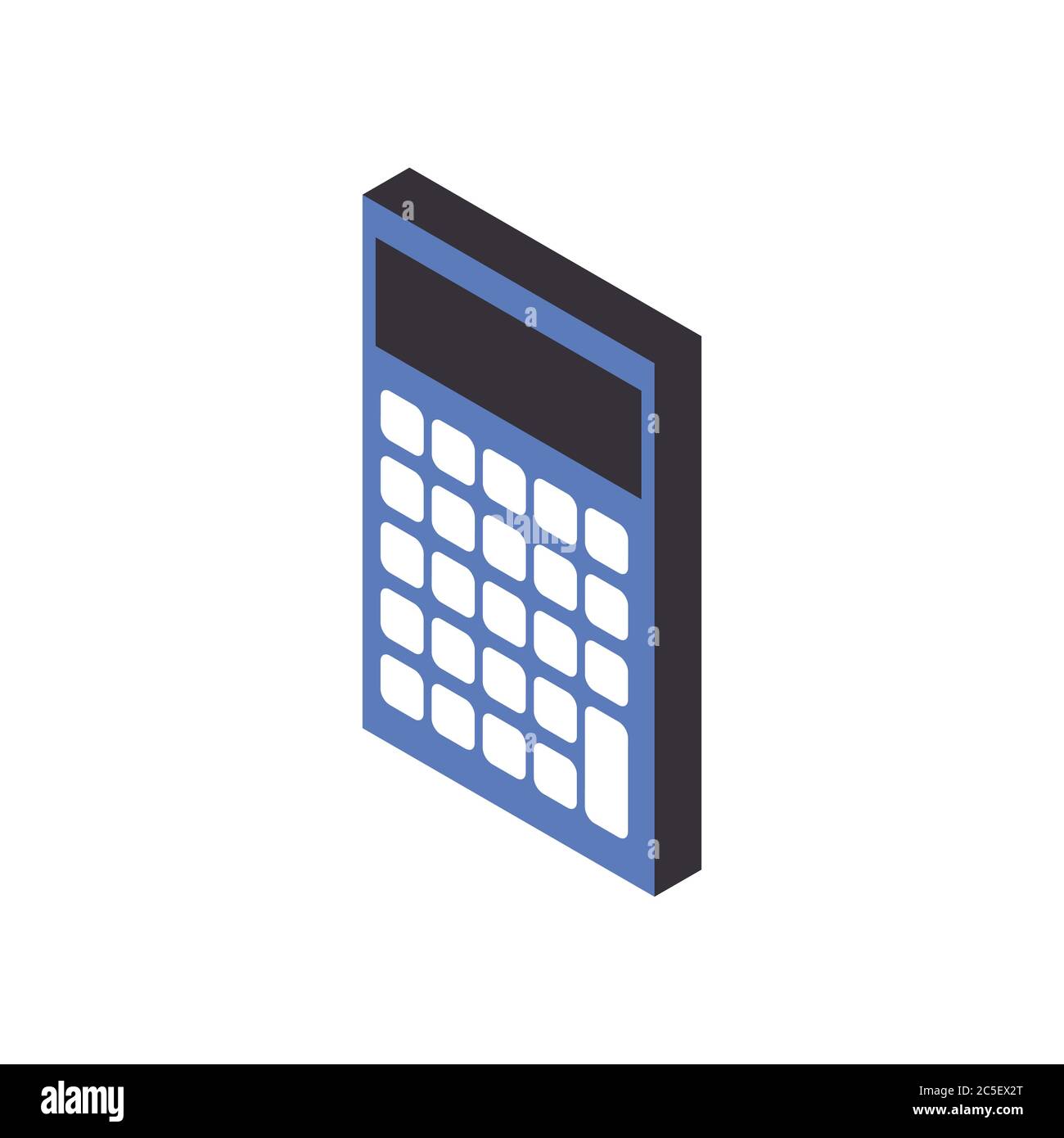 Blue Calculator on white background. Vector illustration in trendy ...