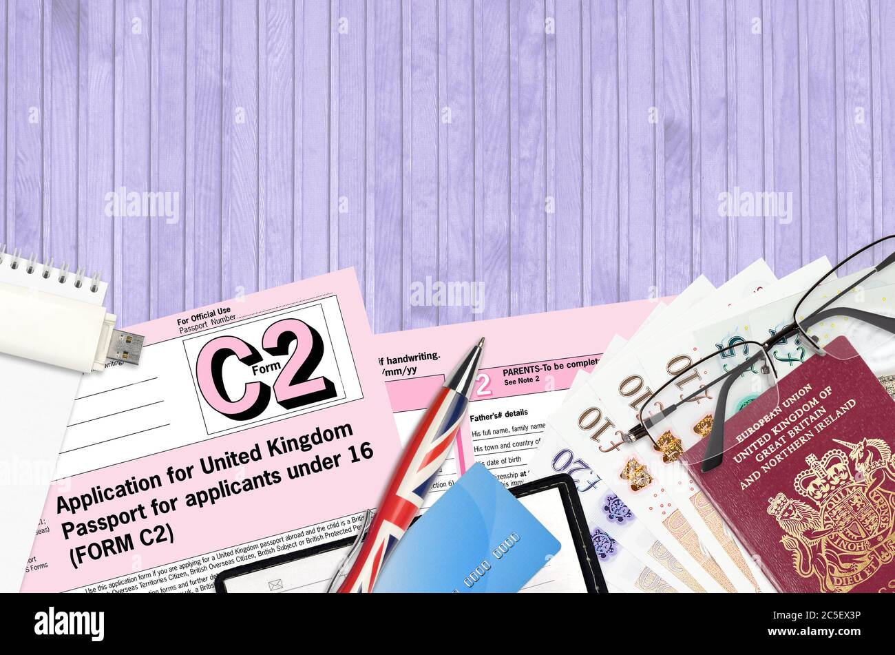 English form C2 Application for United Kingdom passport for applicants ...