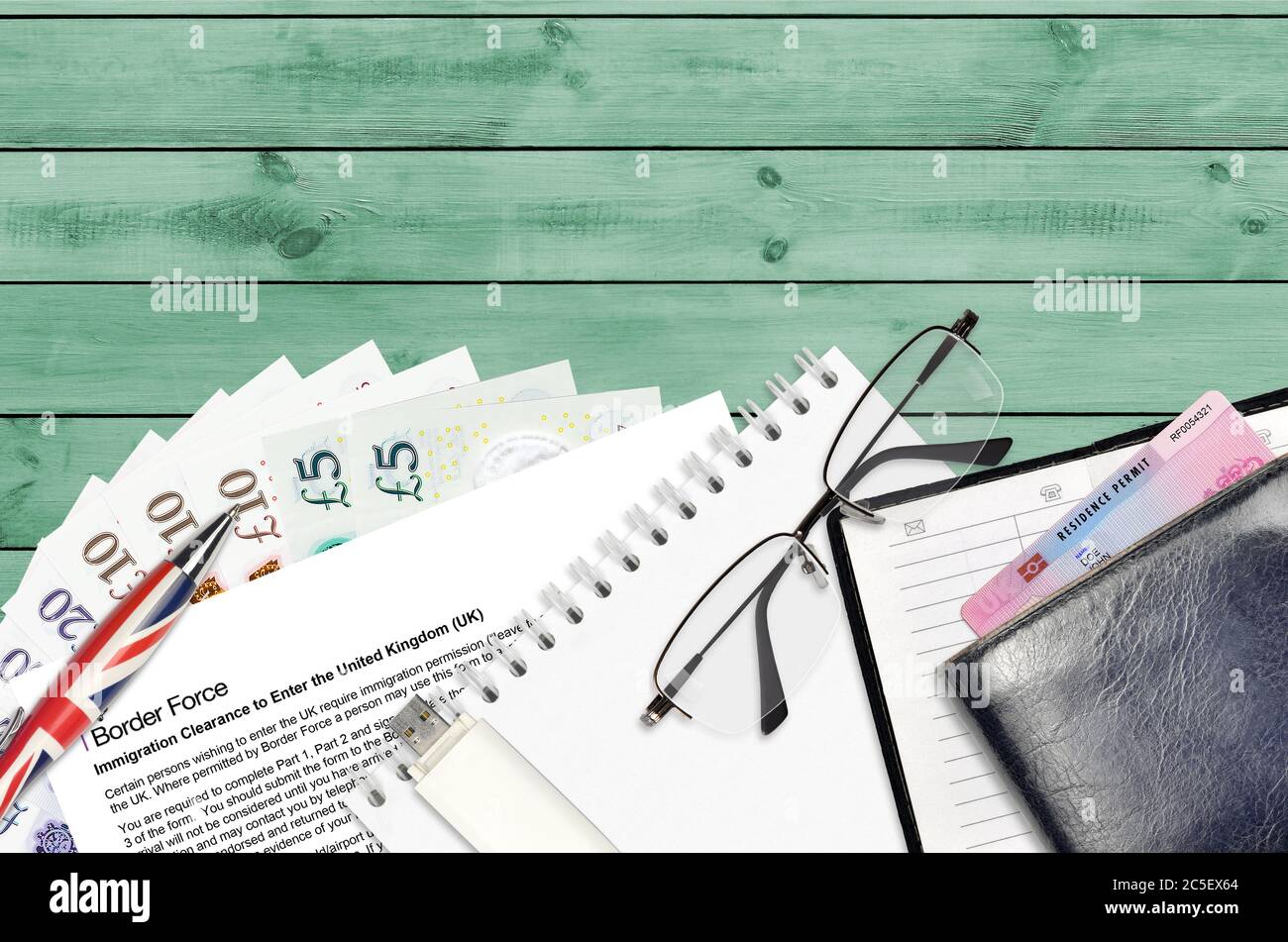 English form Immigration clearance to enter the UK from Border force ...