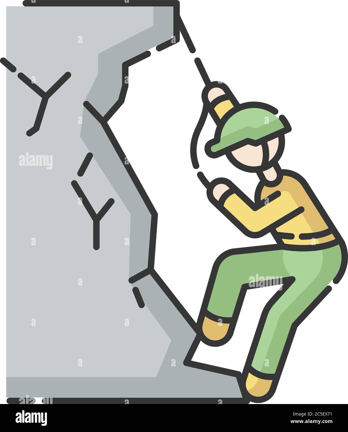 Mountaineering RGB color icon Stock Vector Image & Art - Alamy