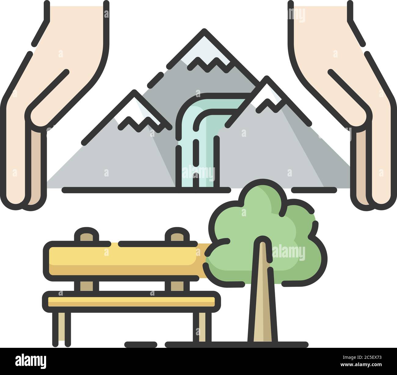 Sustainable tourism RGB color icon Stock Vector Image & Art - Alamy