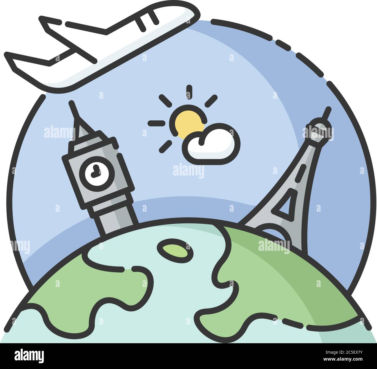 International tourism RGB color icon Stock Vector Image & Art - Alamy