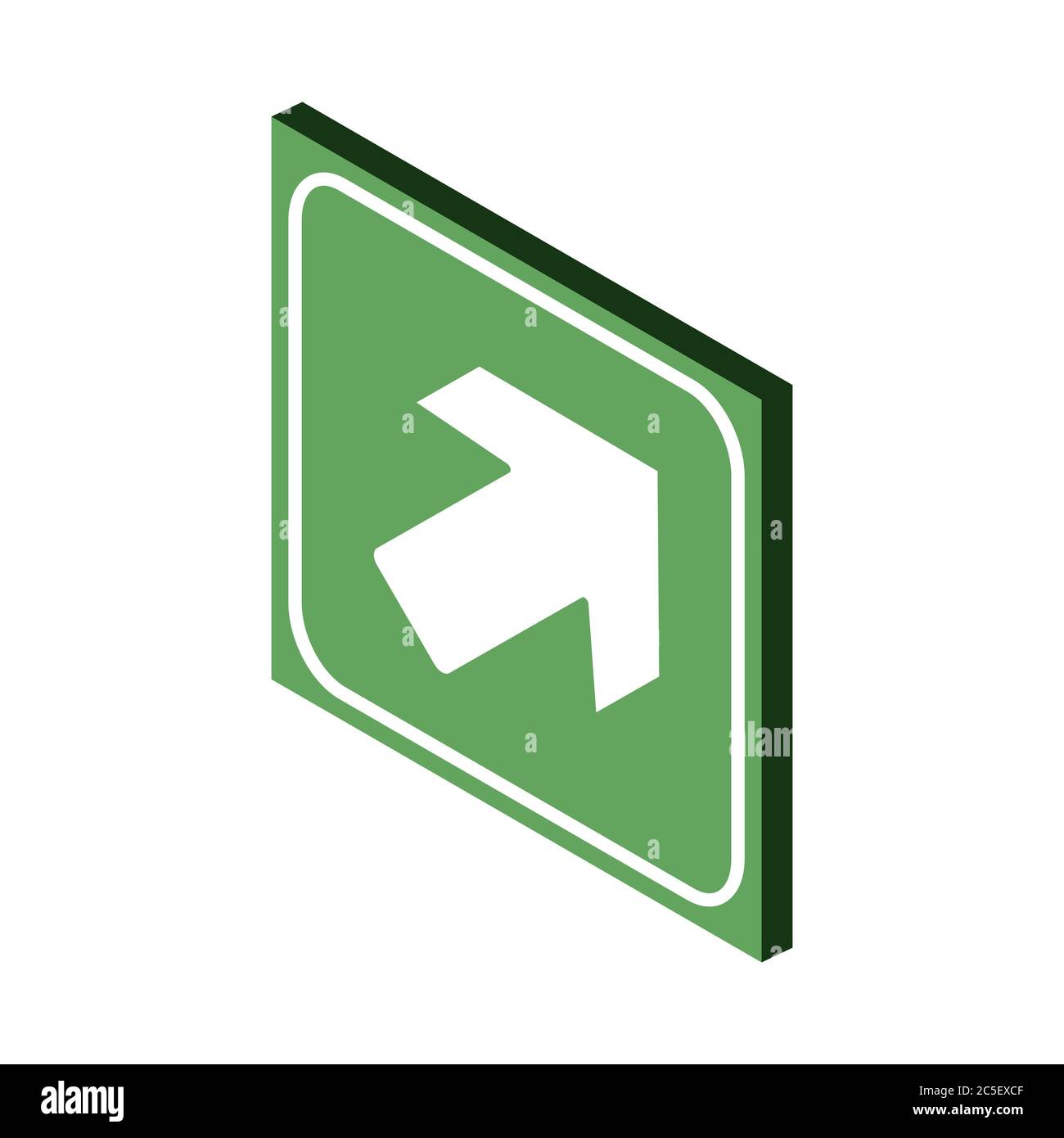 Sign guide arrow. Vector illustration in trendy Isometric style. EPS 10 ...