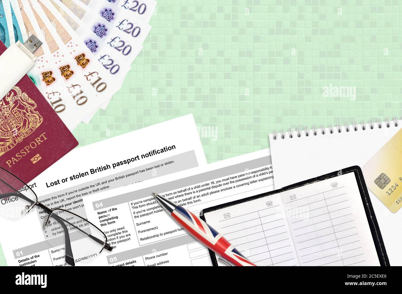 English form LS01 Lost or stolen british passport notification from HM ...