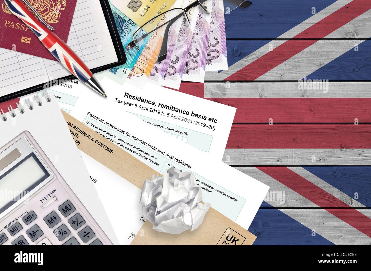 English Tax form sa108 Residence remittance basis etc from HM revenue ...