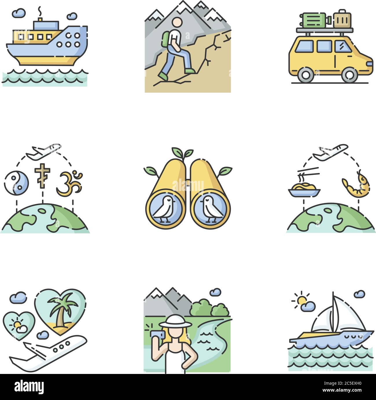 Recreation recreational holidaymaker holiday Stock Vector Images - Alamy