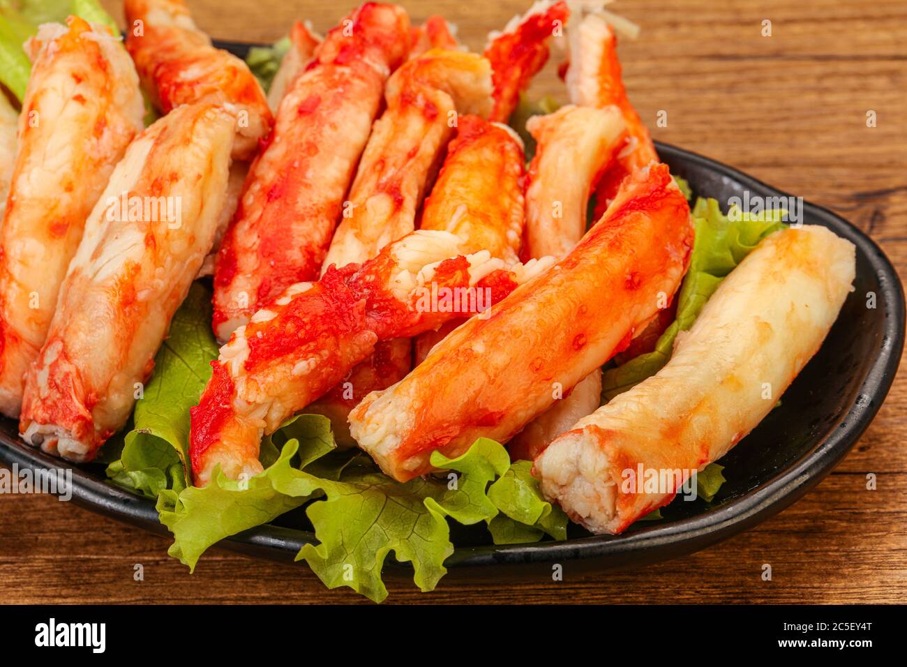Natural luxury crab meat fillet in the plate Stock Photo - Alamy