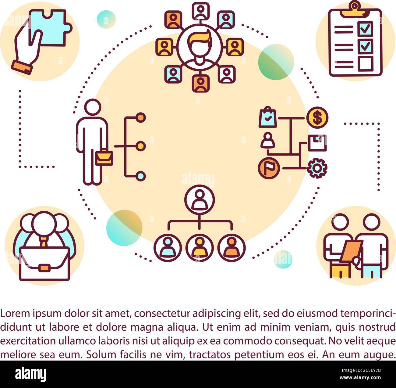 Delegated management concept icon with text Stock Vector Image & Art ...