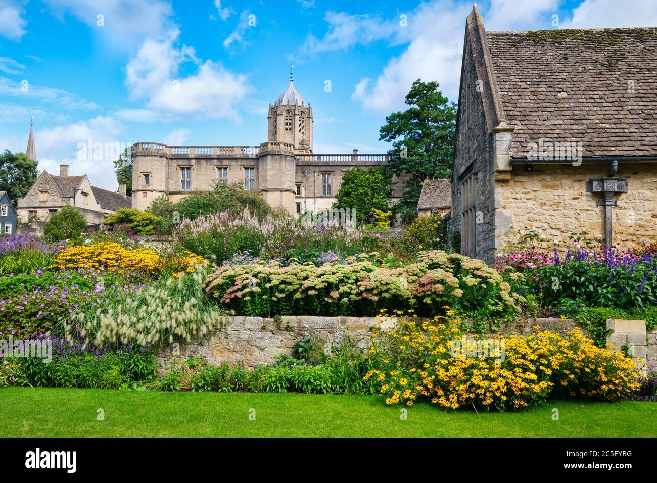 The Christ Church College and gardens at the University of Oxford Stock ...