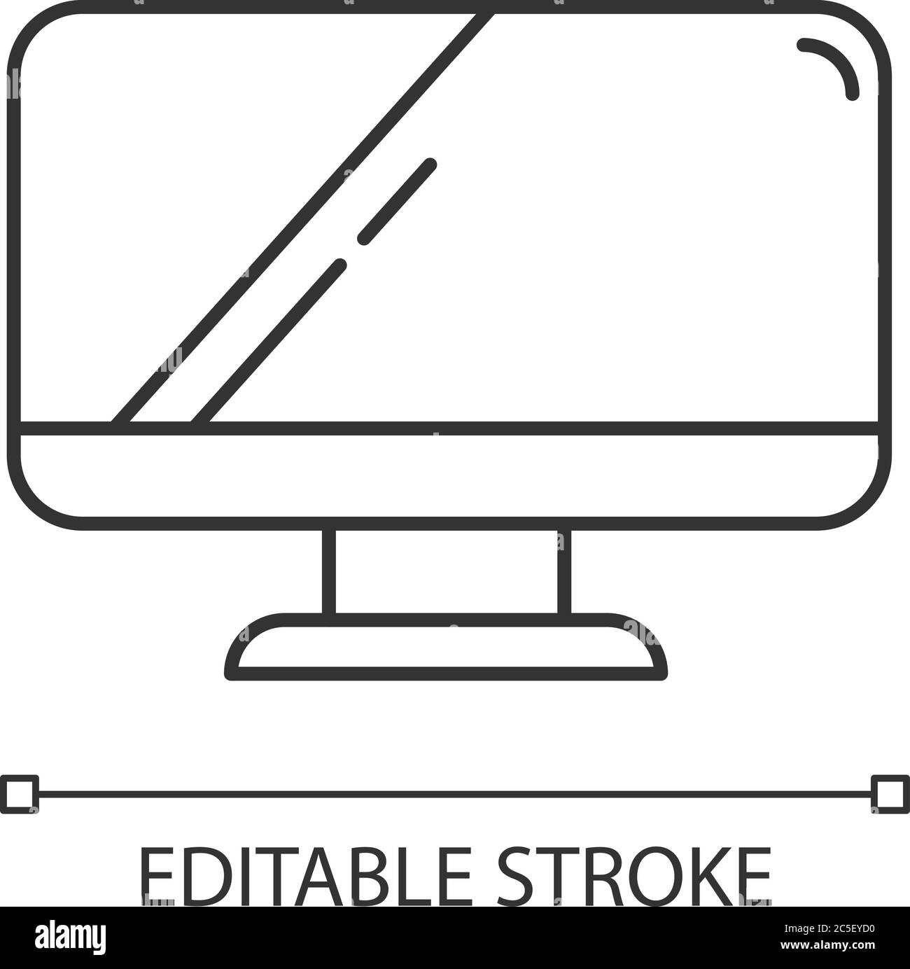Computer monitor linear icon Stock Vector Image & Art - Alamy