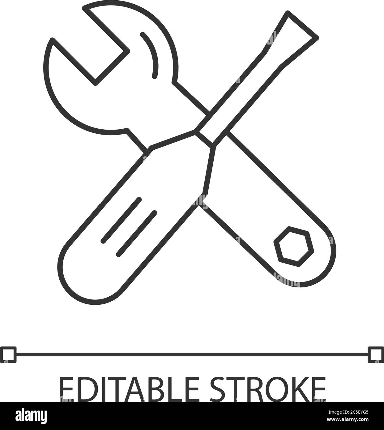 Tools linear icon Stock Vector Image & Art - Alamy