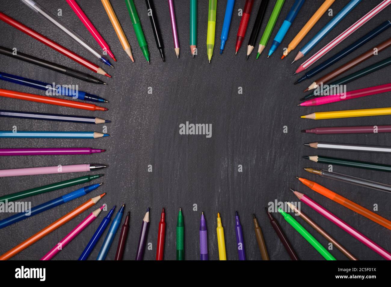 Autumn fall 1-september advert new school year concept. Top above ...