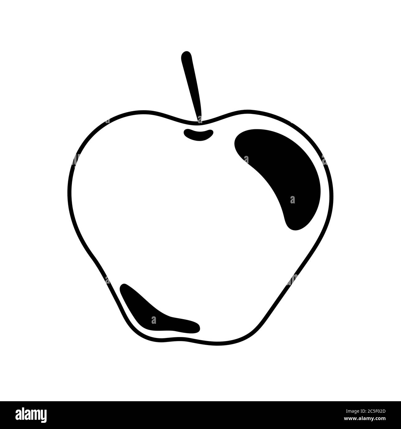 Tasty apple icon in trendy flat style isolated. Vector Stock Vector ...