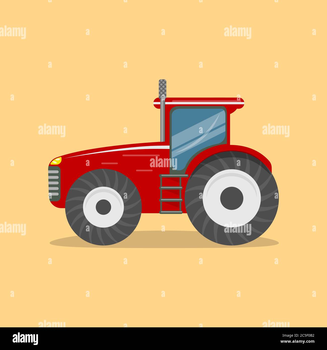 Red tractor Stock Vector Images - Alamy