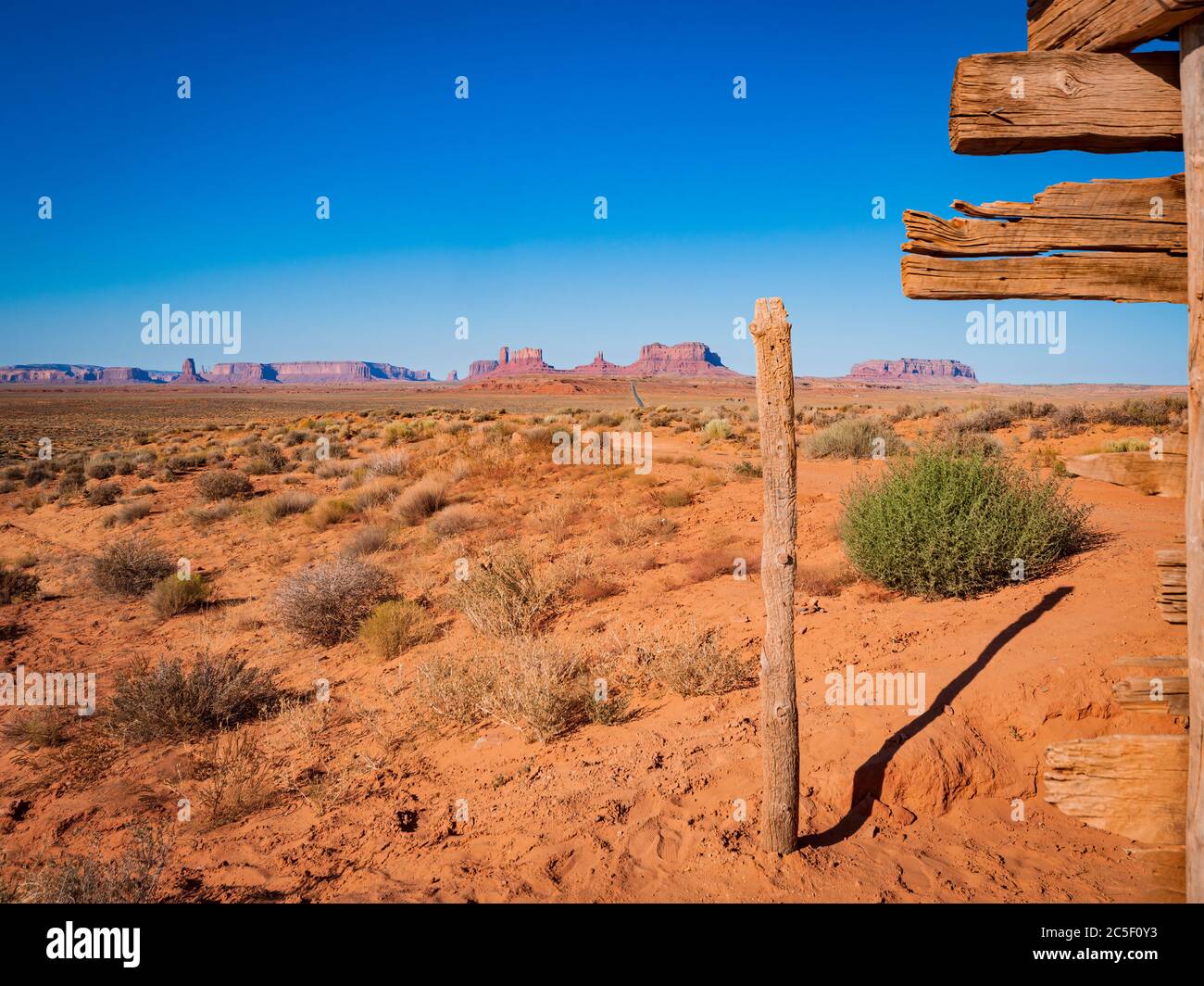 Monument Valley from Forrest Gump Point, Arizona Utah border Stock ...