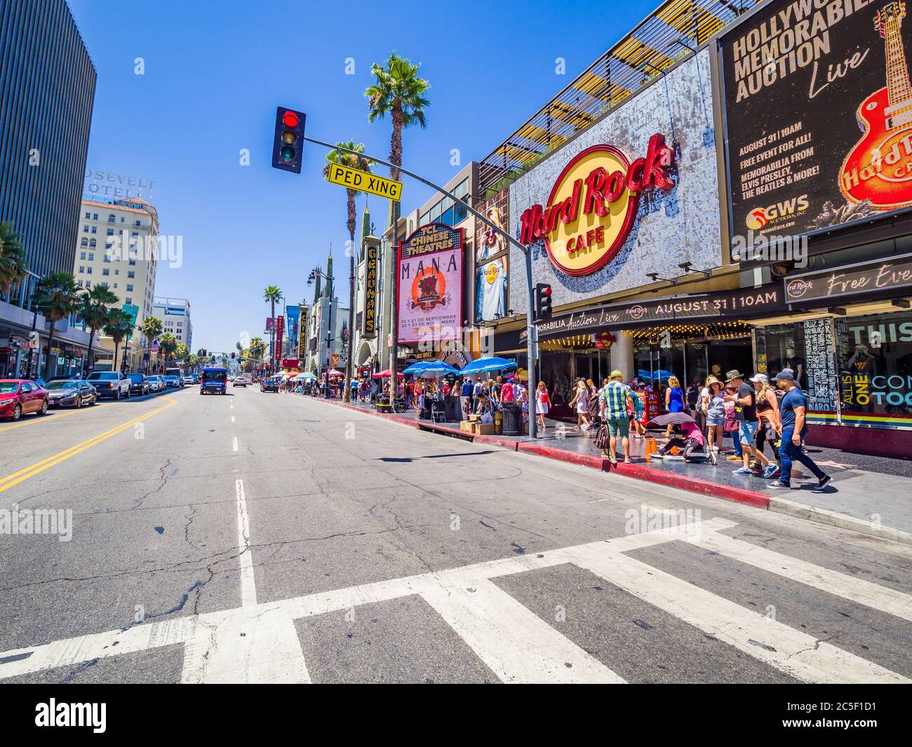 Los Angeles, California: Hollywood Boulevard and Walk of Fame Stock ...