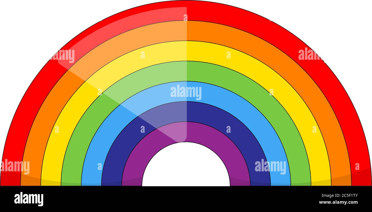 Rainbow arch icon multicolor lgbt pride symbol vector illustration ...