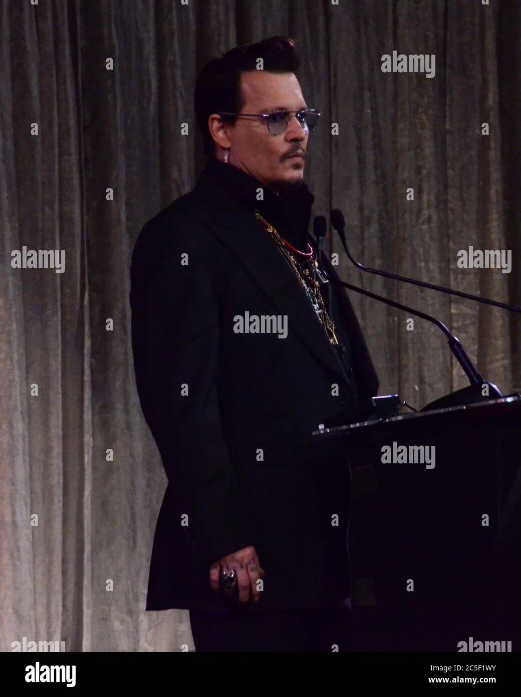 February 20, 2016, Los Angeles, California, USA: Johnny Depp on stage ...