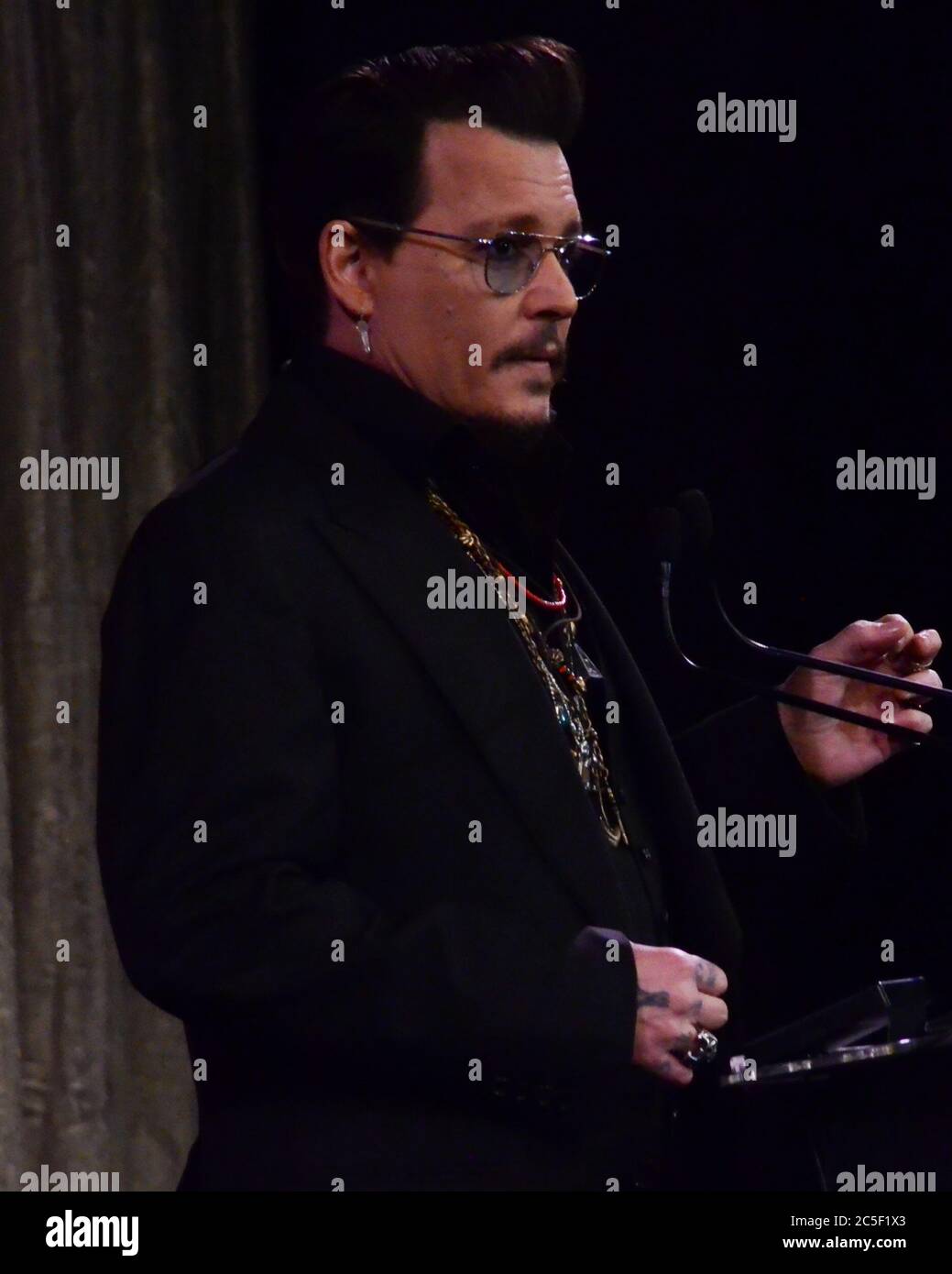February 20, 2016, Los Angeles, California, USA: Johnny Depp on stage ...
